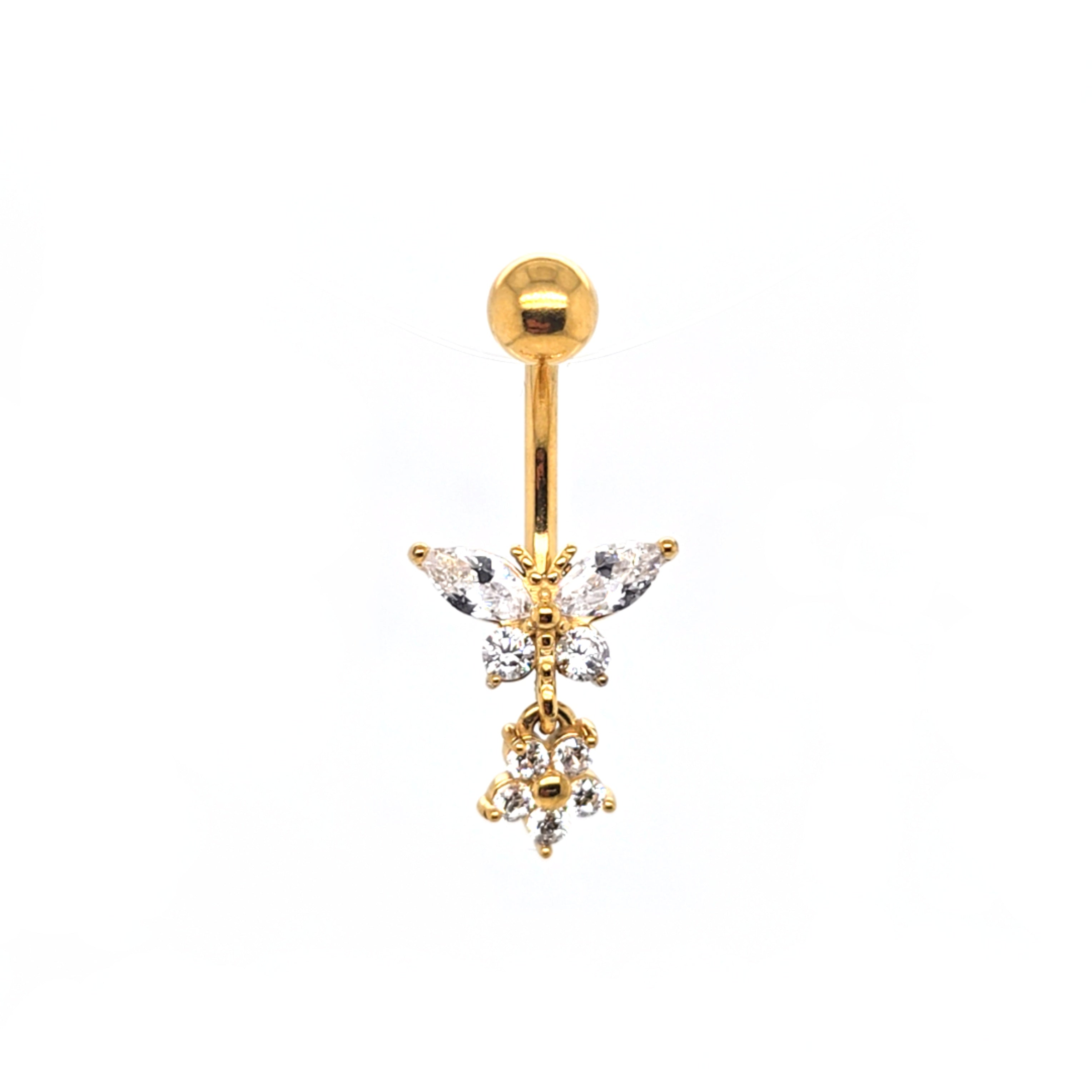 ST-005 All 316LSteel Dangle Belly - Gold Steel – Pico Body Jewelry